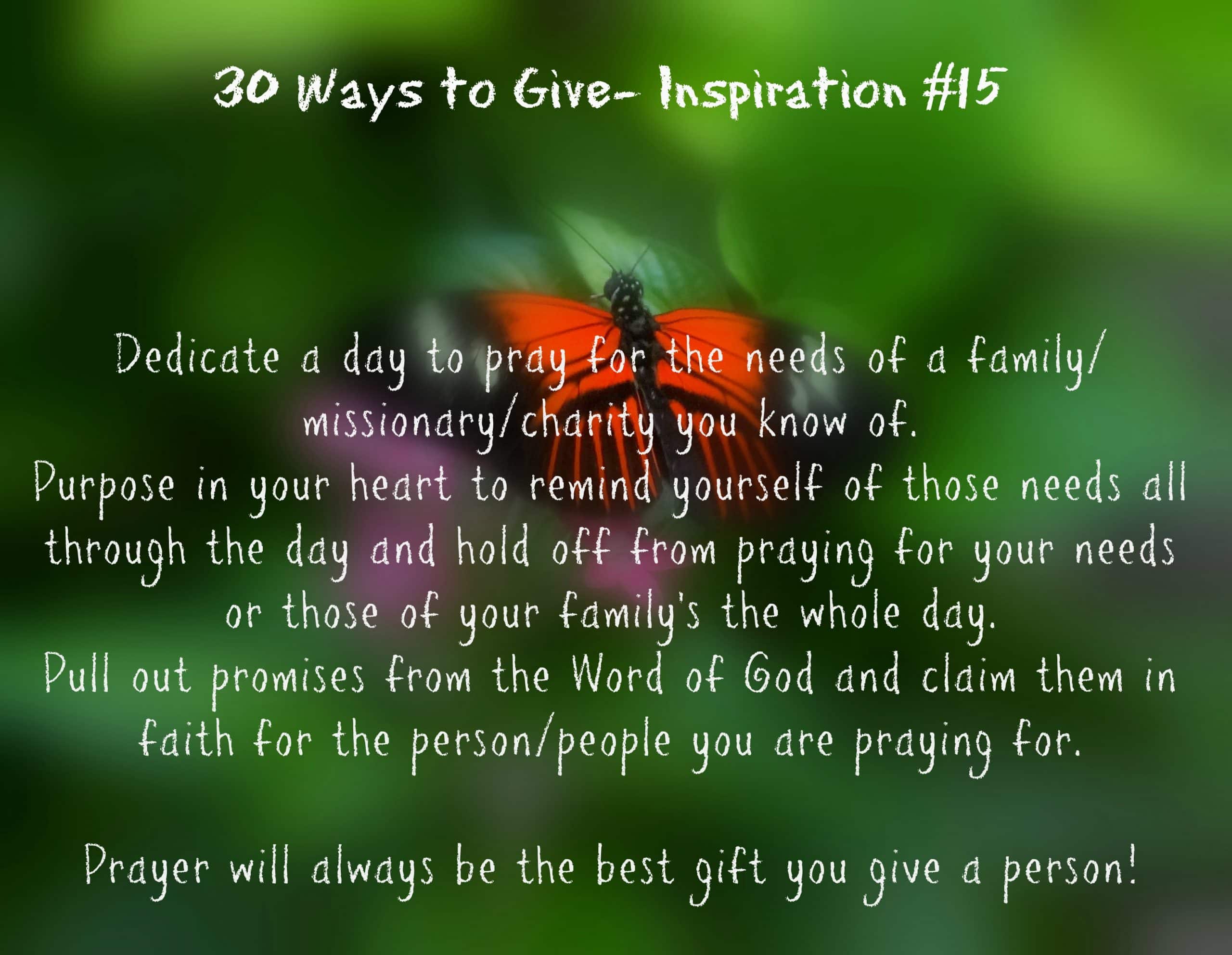 30 Ways To Give- Give in Prayer {#30DayGive}