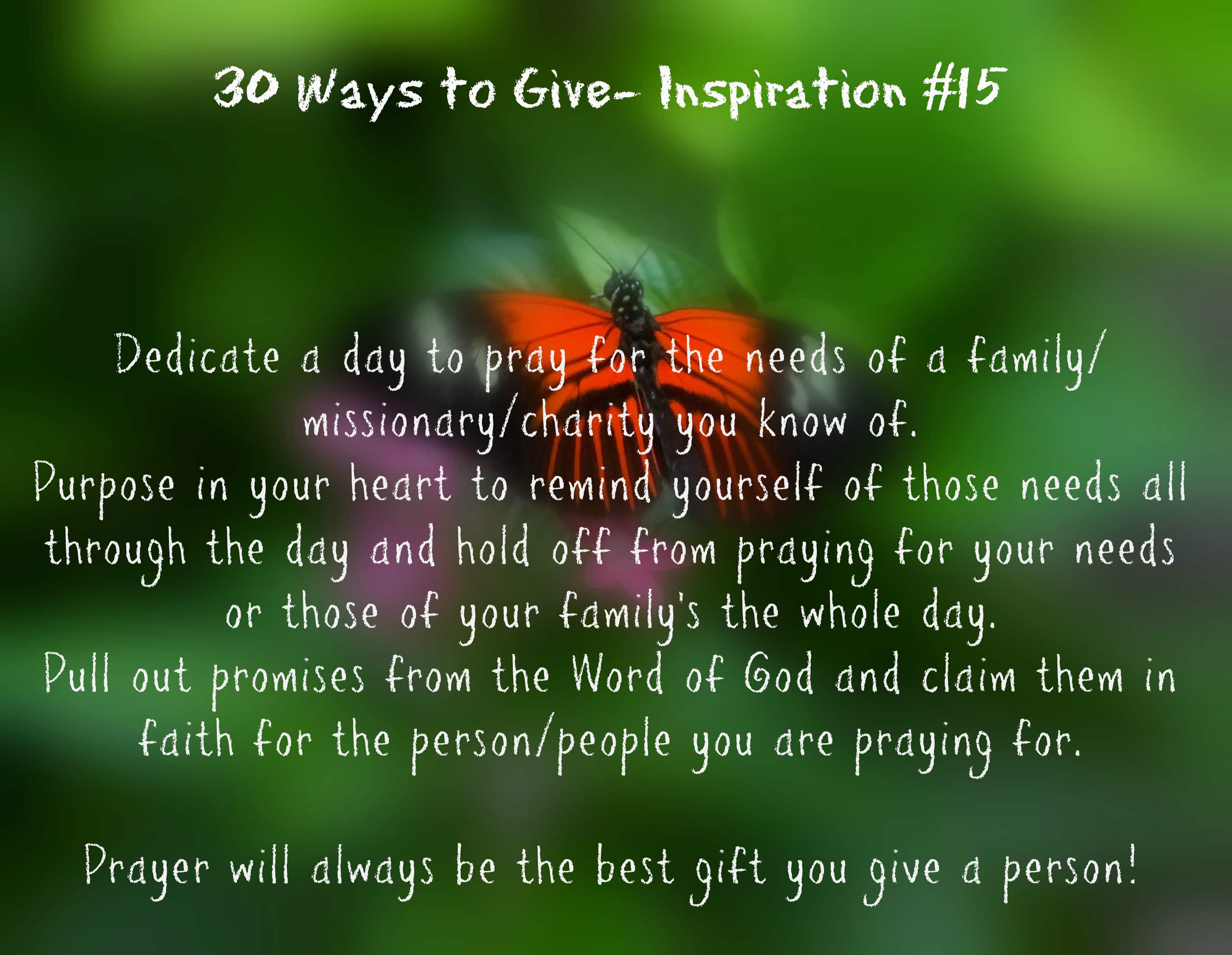 30 Ways To Give- Give in Prayer {#30DayGive}