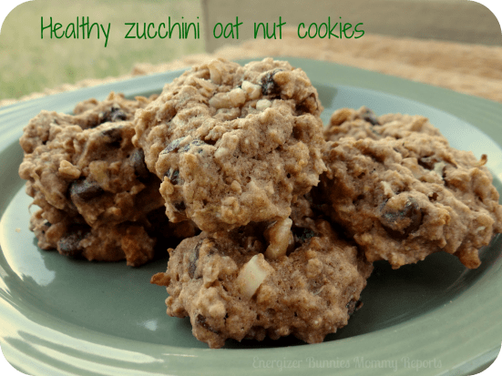 Healthy zucchini oat nut cookies