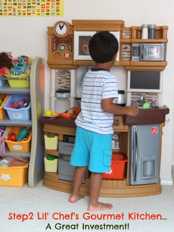 A Step2 Lil' Chef's Gourmet Kitchen - the Step2 Kitchen He Loves!