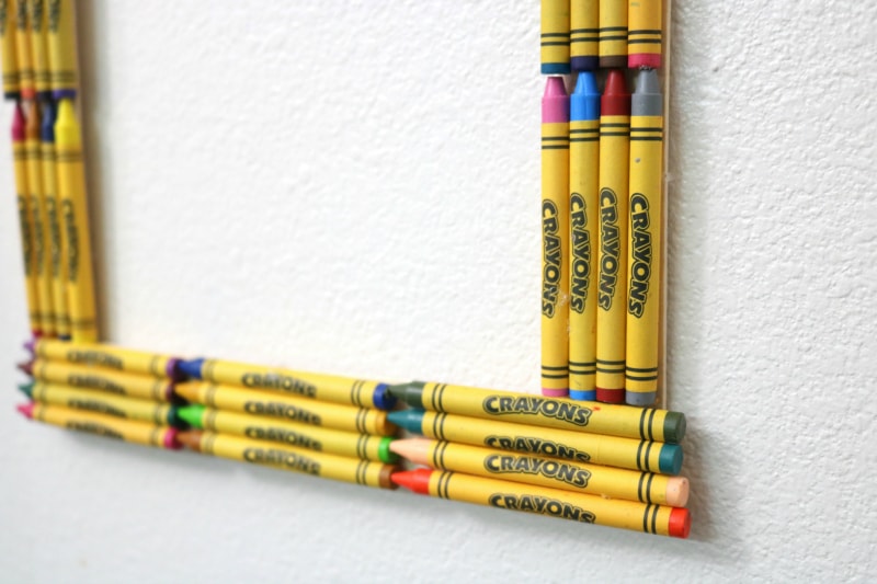 How to make a unique crayon art holder for your child's art