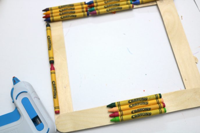 How to make a unique crayon art holder for your child's art