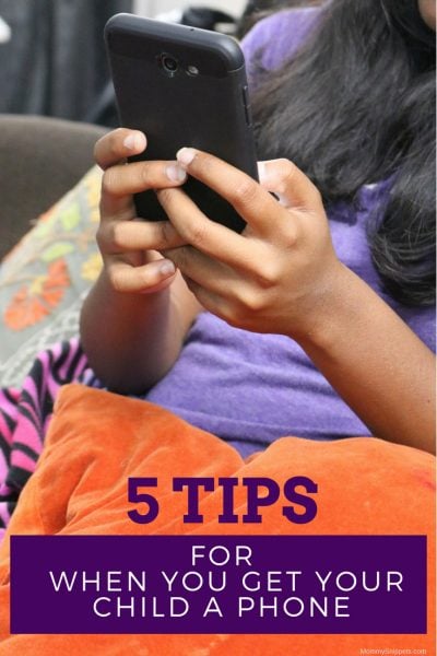 5 tips to remember when you get your child a phone