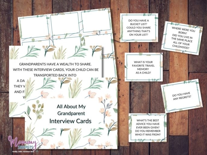 10 Grandparents Day Gifts, Grandparents Day Ideas + FREE cards