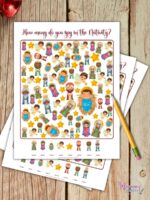 Color and Find Christmas I Spy Printable- A Fun Christmas Game
