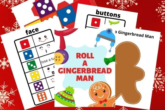 Free Printable Roll A Gingerbread Man Game - Mommy Snippets