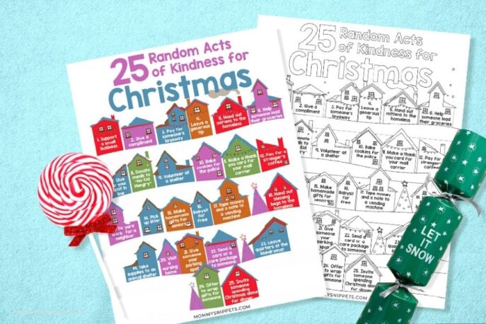 Kindness Christmas Tree + Christmas Random Acts of Kindness for Kids