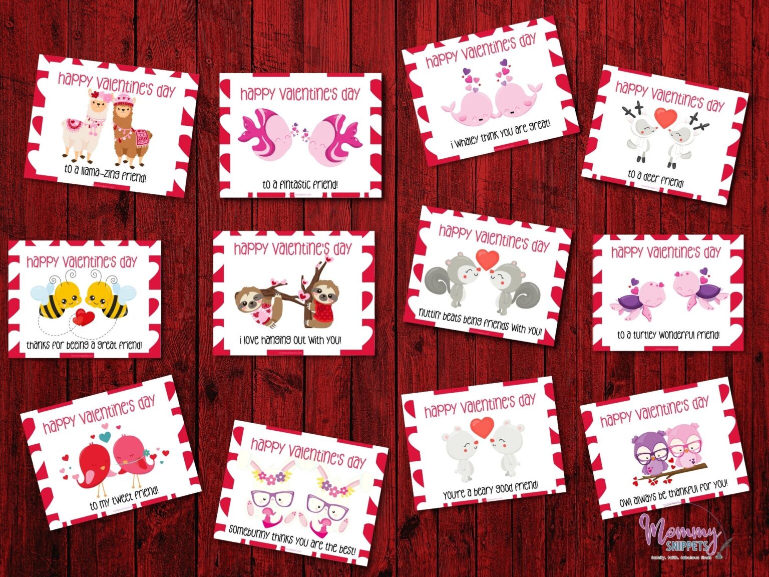 My Favorite Free Printable Valentine's Cards for School