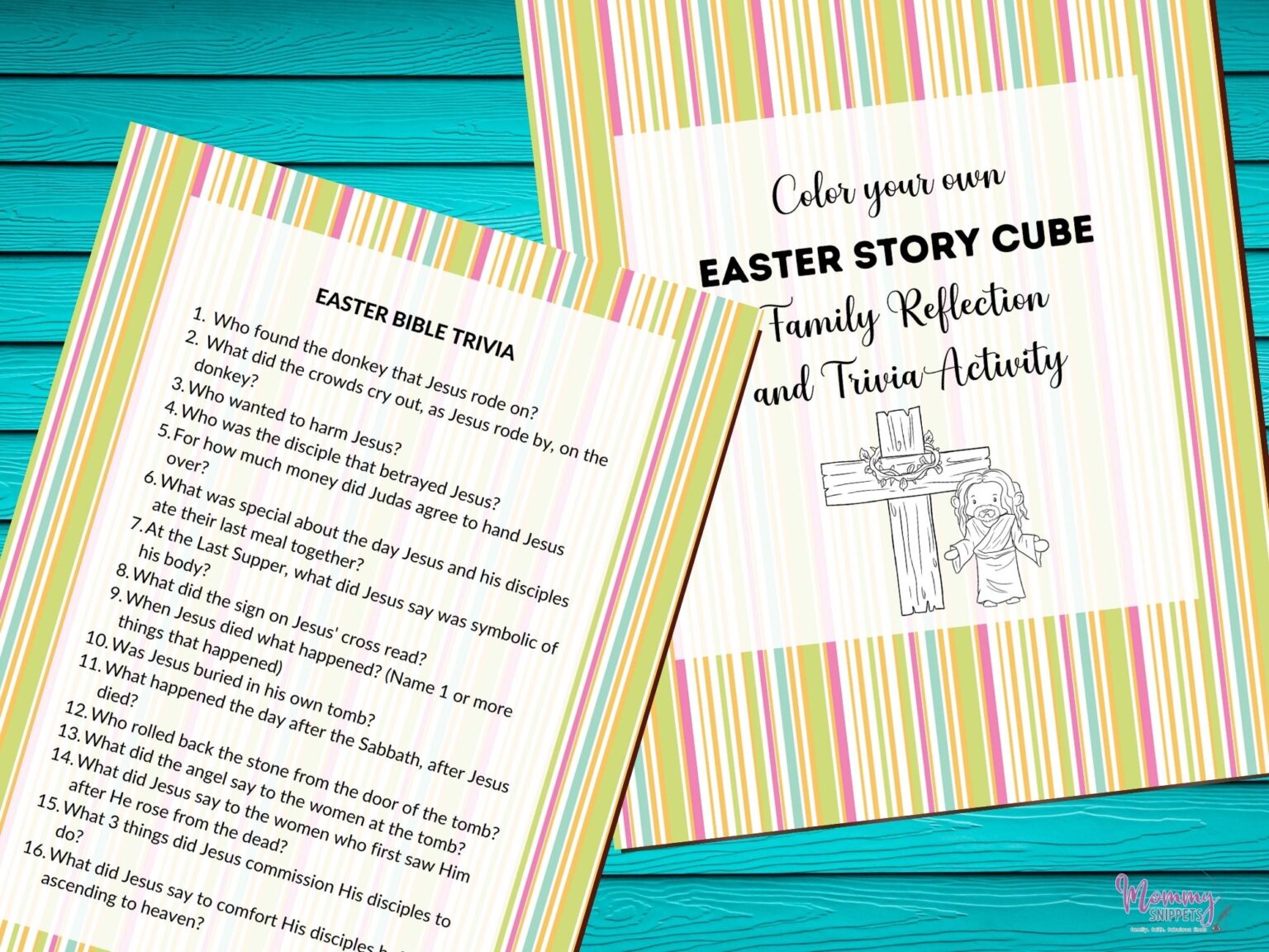 The Best Easter Story for Kids Story Cube Activity - Printable Easter Game