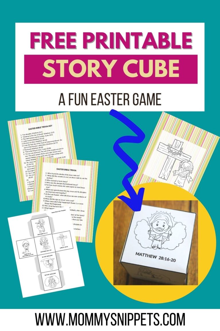 The Best Easter Story for Kids Story Cube Activity - Printable Easter Game