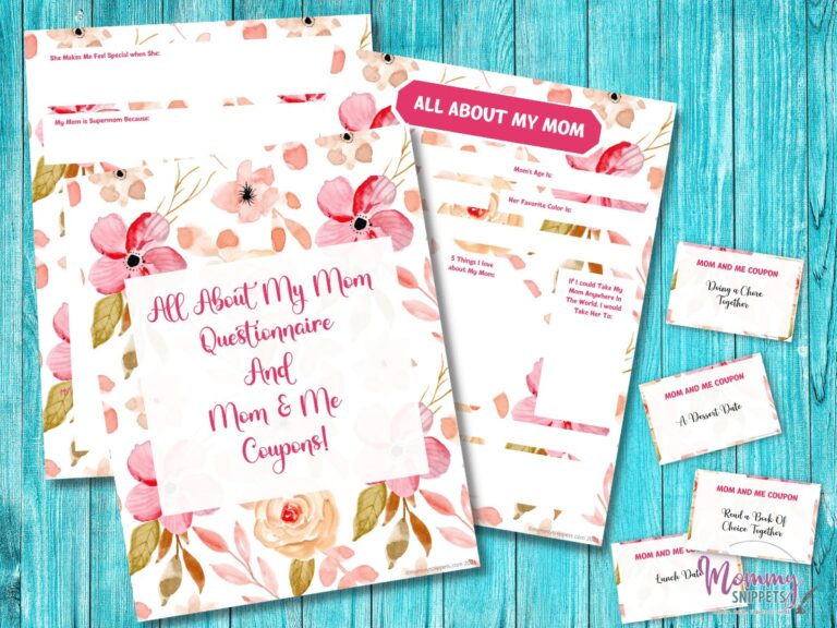 All About My Mom Free Printable and Coupons for Mom for Mother's Day!
