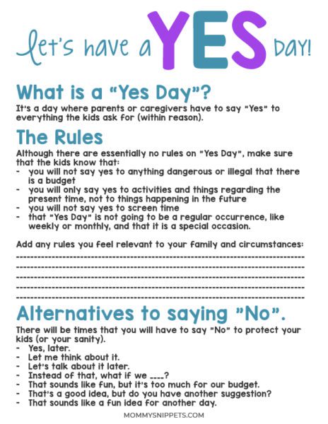 Would Your Kids Love a Yes Day?- Yes Day Rules + Yes Day Ideas