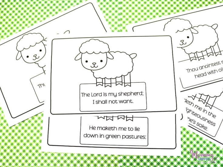 Easy Ways to Help Kids Learn Psalm 23 KJV - Flashcards + Craft