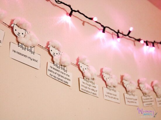 Easy Ways to Help Kids Learn Psalm 23 KJV - Flashcards + Craft