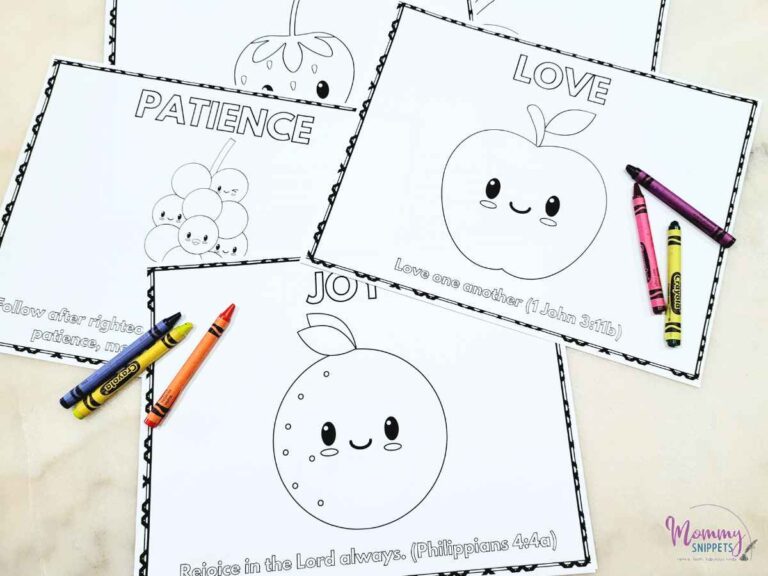 Free Printable Fruit of the Spirit Activity Sheet for Kids