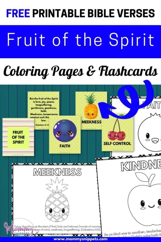 Fruit of the Spirit Coloring Pages- Free Printable Bible Verses