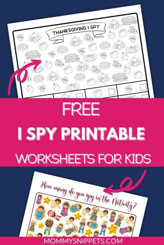 How Kids Learn With I Spy Printables : Free I Spy Worksheets for Kids