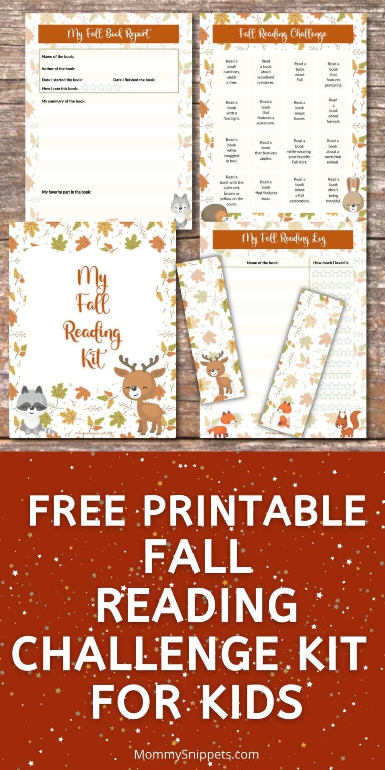 Make Fall Reading Fun: Free Printable Reading Challenge for Kids
