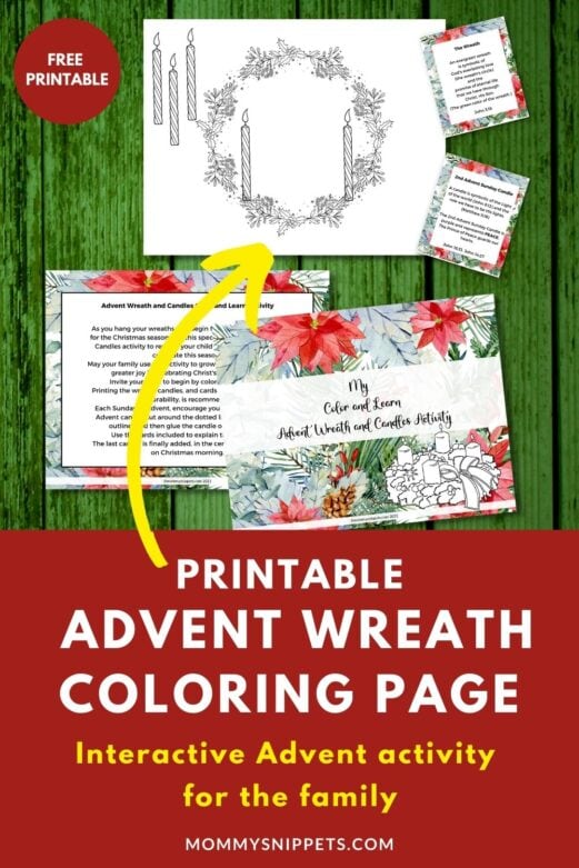 Printable Advent Wreath Activity - Advent Wreath Coloring Page