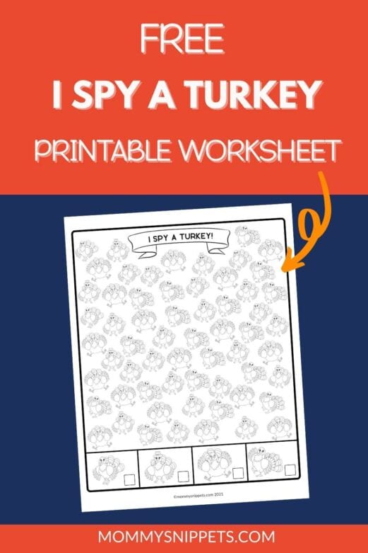 I Spy a Turkey Printable - a Thanksgiving Game Your Family Will Enjoy!