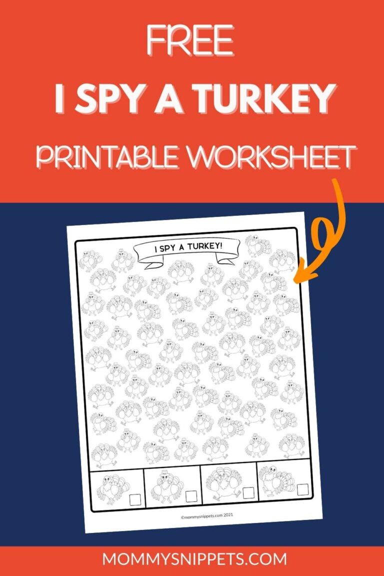 I Spy a Turkey Printable - a Thanksgiving Game Your Family Will Enjoy!