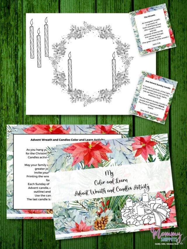 Printable Advent Wreath Activity - Advent Wreath Coloring Page