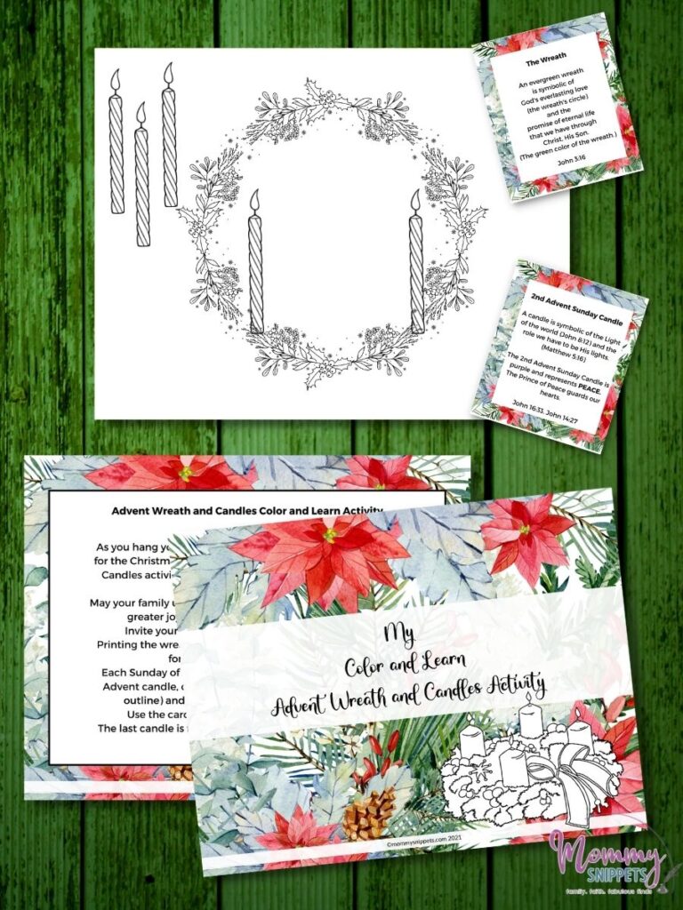 Printable Advent Wreath Activity - Advent Wreath Coloring Page