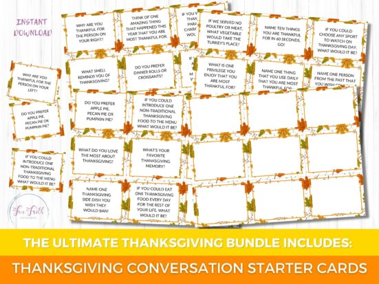 The Ultimate Family Activity Bundle of Thanksgiving Printables