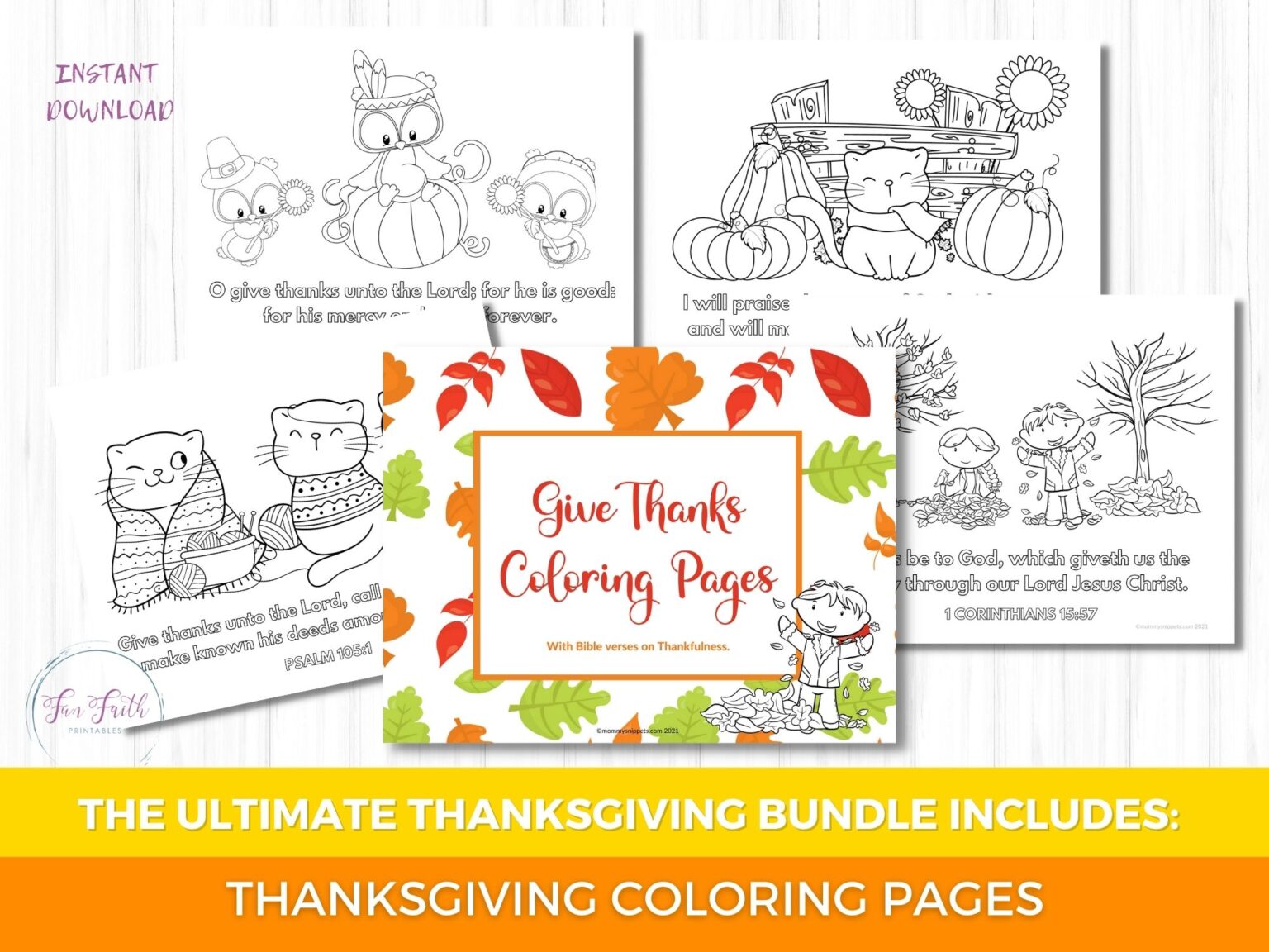 Free Christian Thanksgiving Coloring Pages for Sunday School