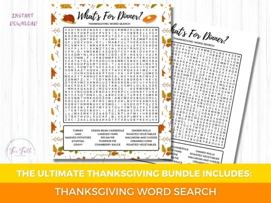 The Ultimate Family Activity Bundle of Thanksgiving Printables