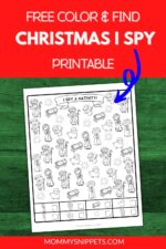Color and Find Christmas I Spy Printable- A Fun Christmas Game