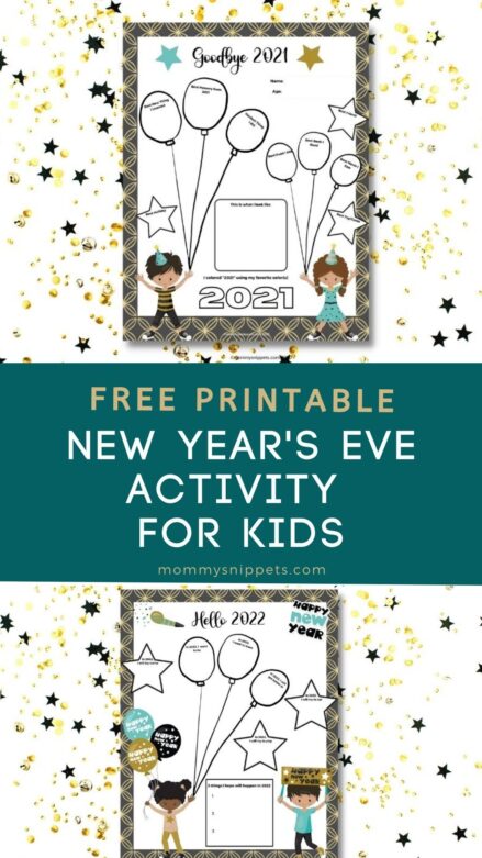 Free Happy New Year Printable Activity for Kids - Mommy Snippets