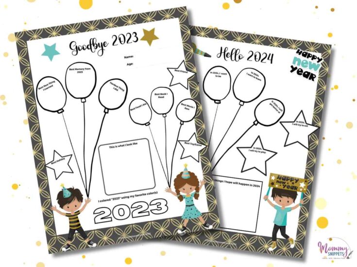 Free Happy New Year Printable Activity for Kids - Mommy Snippets