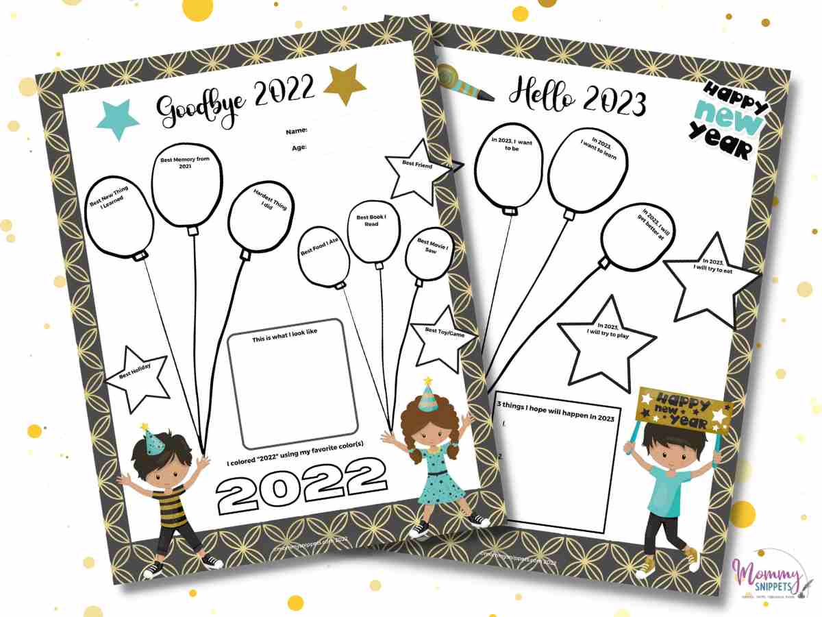 Free Happy New Year Printable Activity for Kids - Mommy Snippets