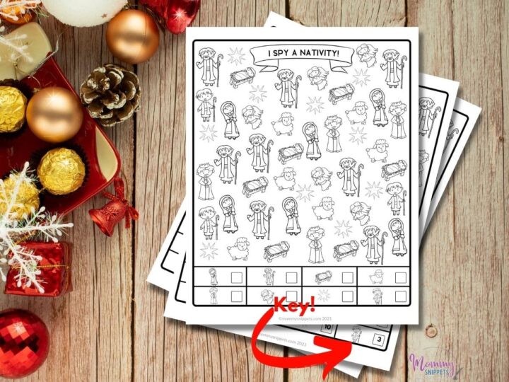 Color and Find Christmas I Spy Printable- A Fun Christmas Game