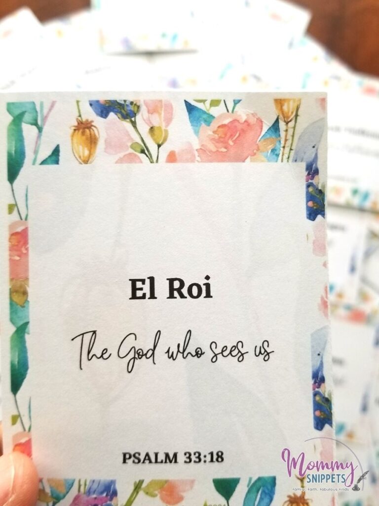 Printable Names of God Promise Cards- An Intimate Journey of Faith