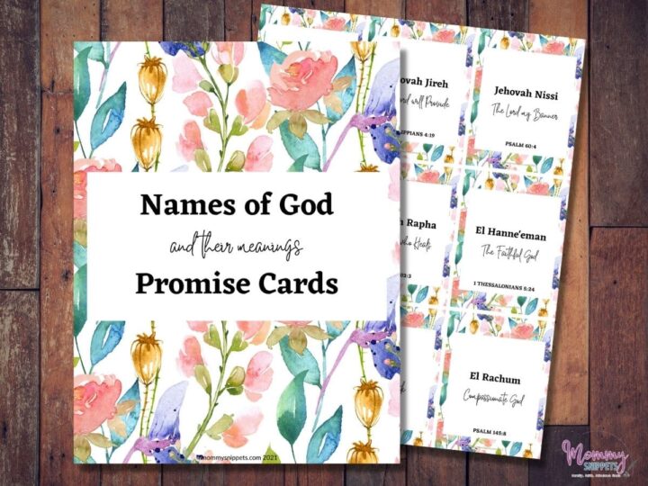 Printable Names of God Promise Cards- An Intimate Journey of Faith