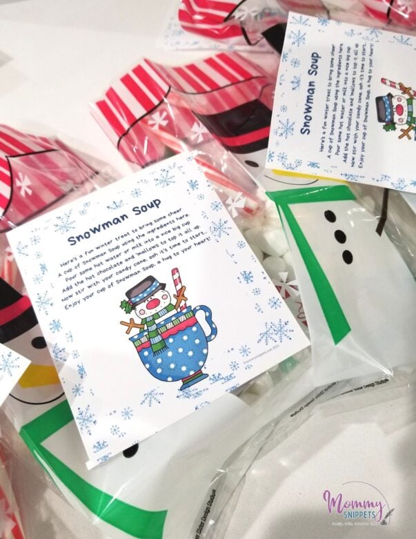 How to Make Snowman Soup Recipe + Free Printable Treat Tag