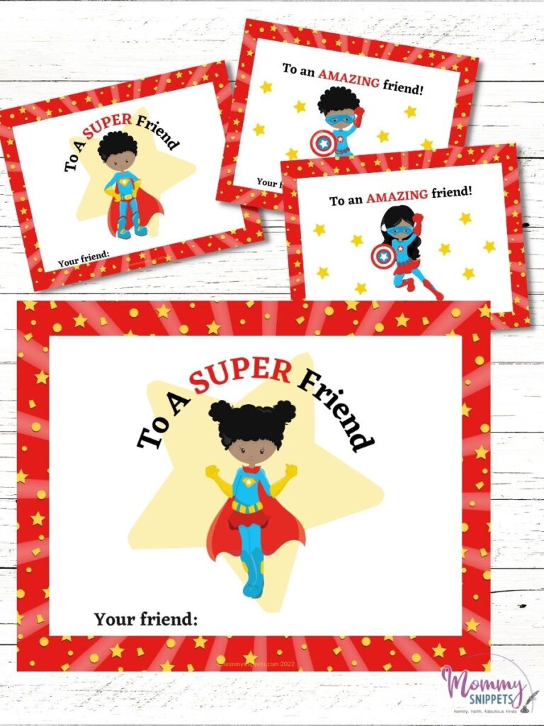 Free Printable Valentine’s Cards for Kids: 8 Superhero Valentines!