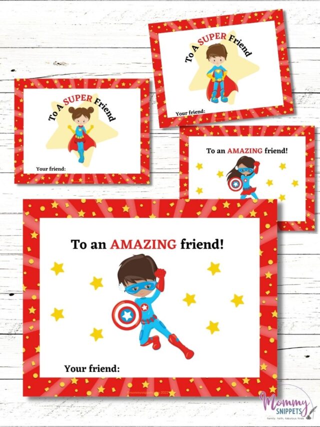 Free Printable Valentine’s Cards for Kids: 8 Superhero Valentines!