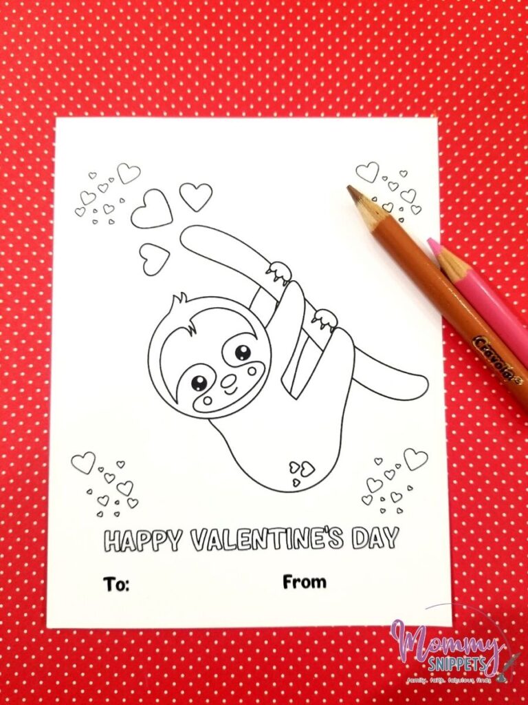 Printable Valentine’s Day Cards to Color- Kids Love These!