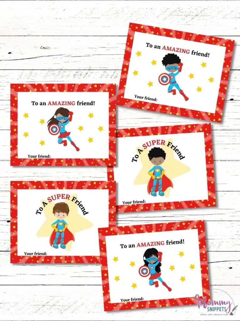 Free Printable Valentine’s Cards for Kids: 8 Superhero Valentines!