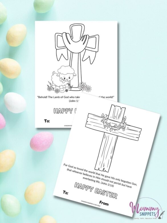 Free Printable Christian Easter Cards for Kids to Color and Share