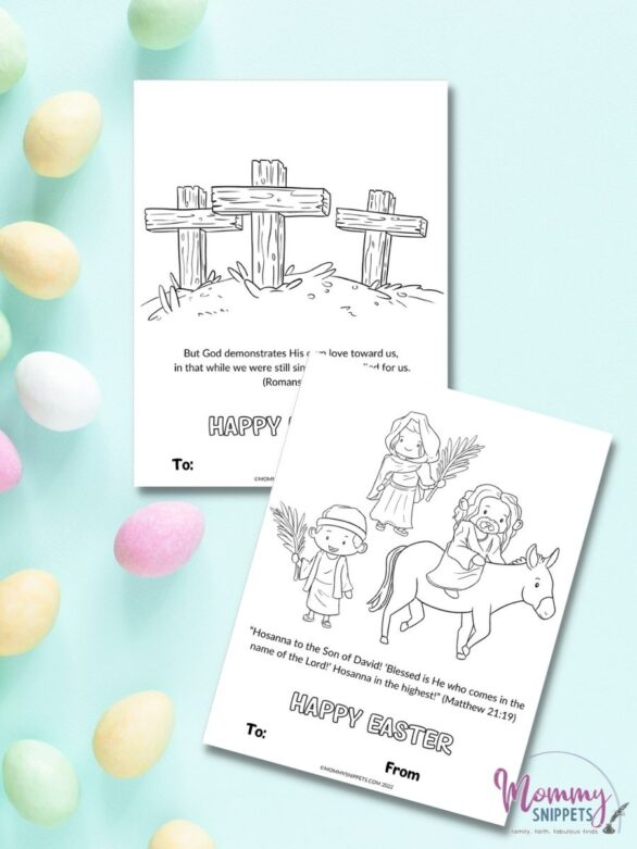 Free Printable Christian Easter Cards for Kids to Color and Share
