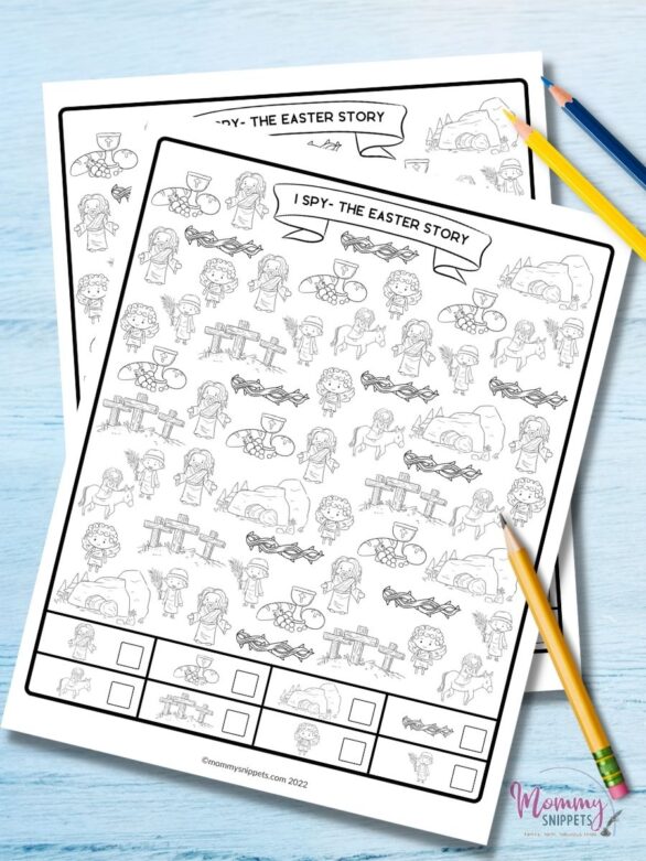 A Color and Find I Spy Easter Printable Game Kids Will Love