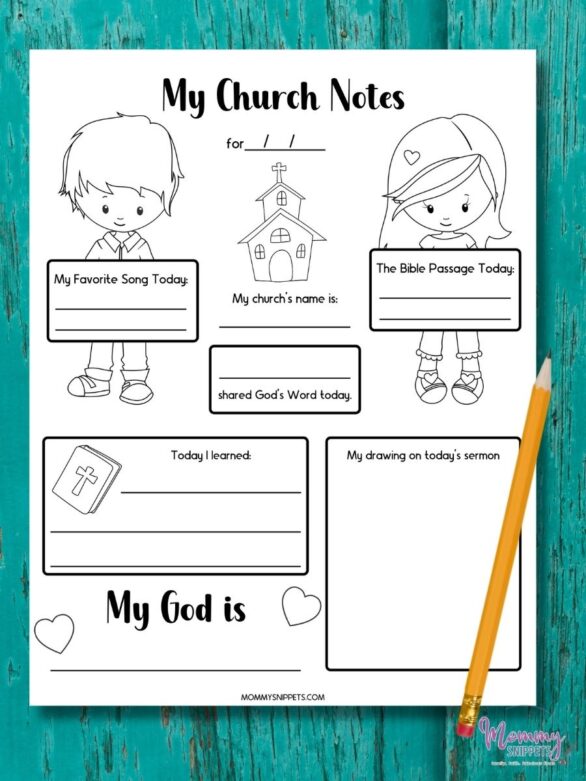 Free Printable Sermon Notes for Kids- Engage Kids in Church