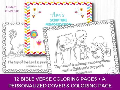 Printable Scripture Cards- Easy Bible Verses for Kids to Memorize