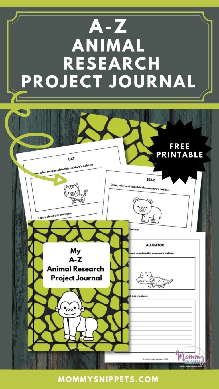 The Printable A-Z Animal Research Project Journal Your Kids Will Love!