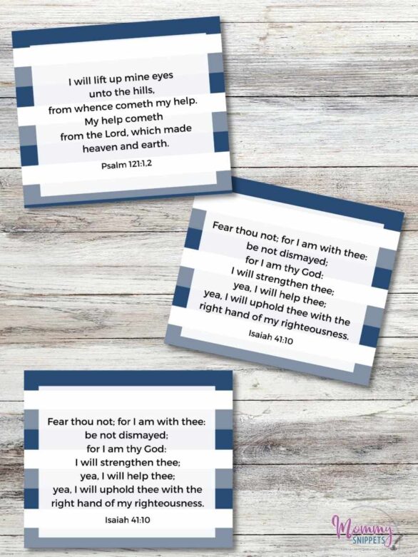 Encouraging Bible Verses for Men - Cards + Psalm 1 Bible Verse Wall Art