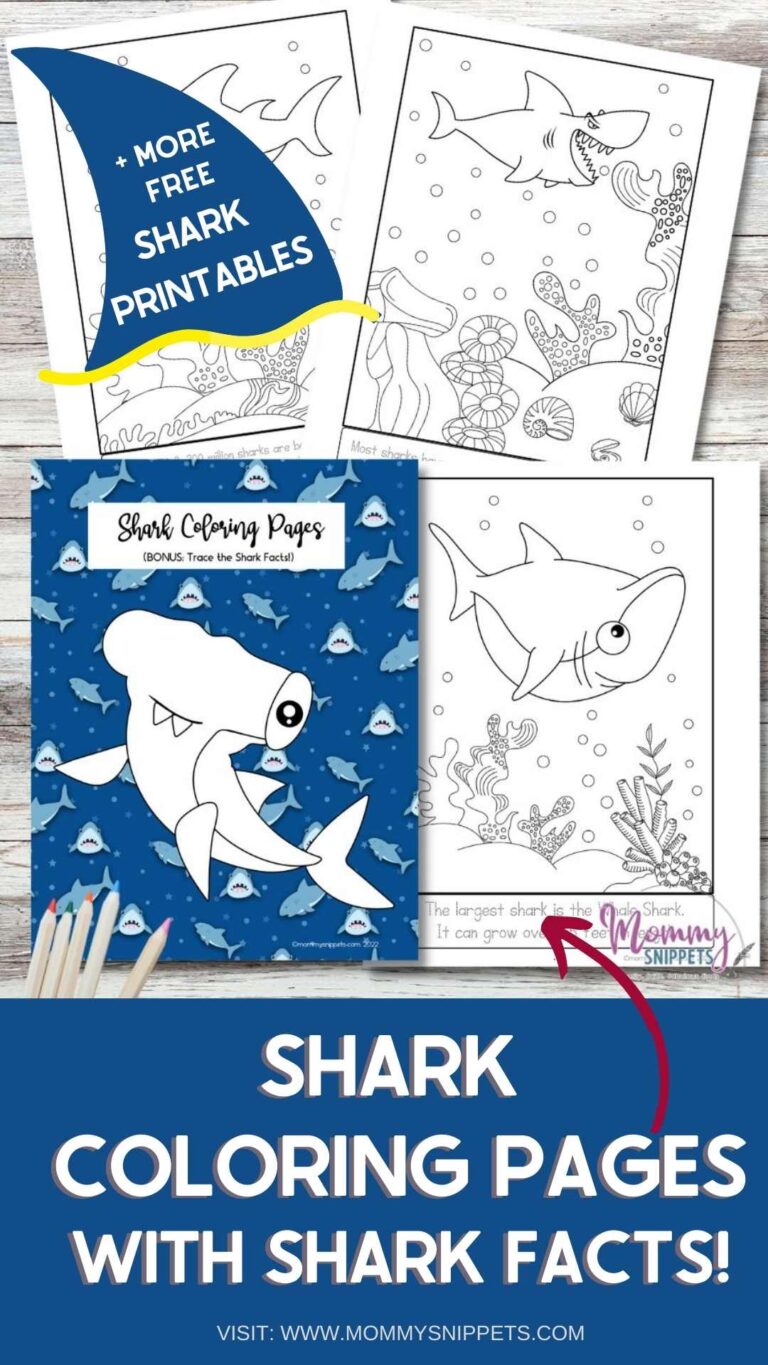 Free Shark Printables- Shark Coloring Pages and MORE!
